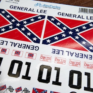 General Lee RC Car Decals: 1/24 Scale Vinyl Stickers - Etsy