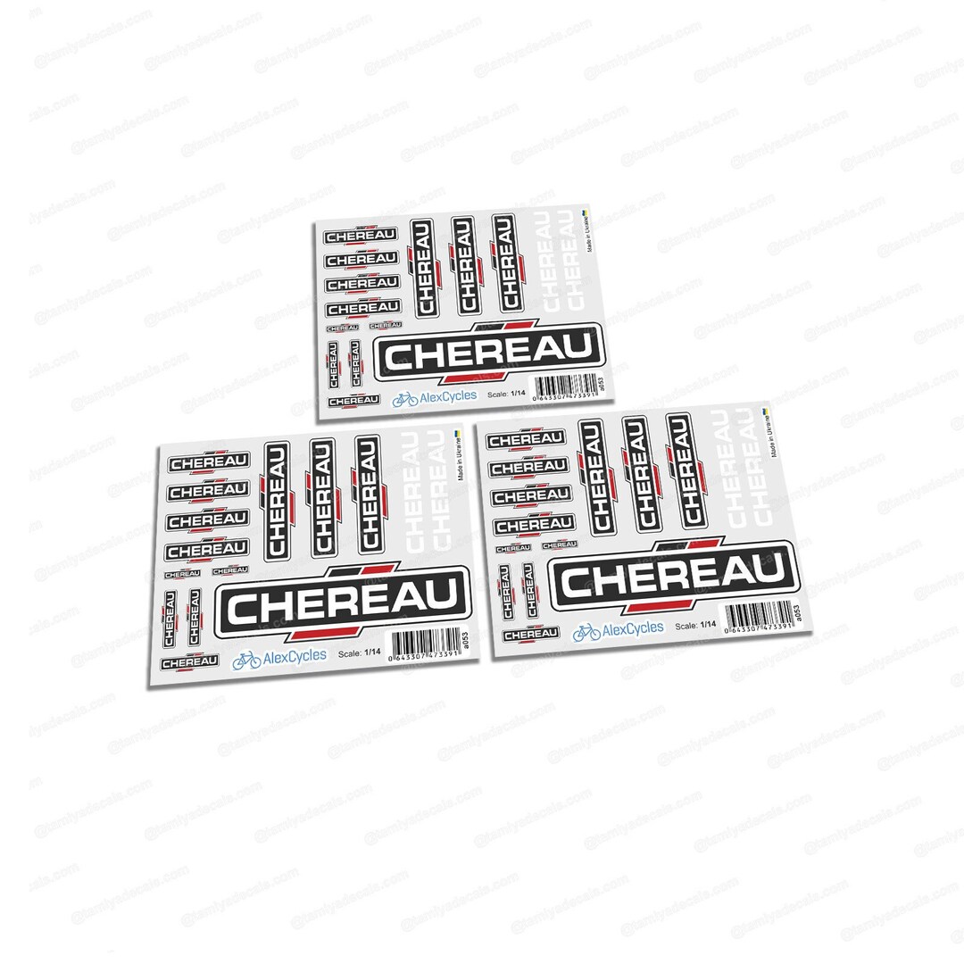 Chereau Body Decal Sticker Logo 1/14 Scale Semi Truck RC Car Decal ...