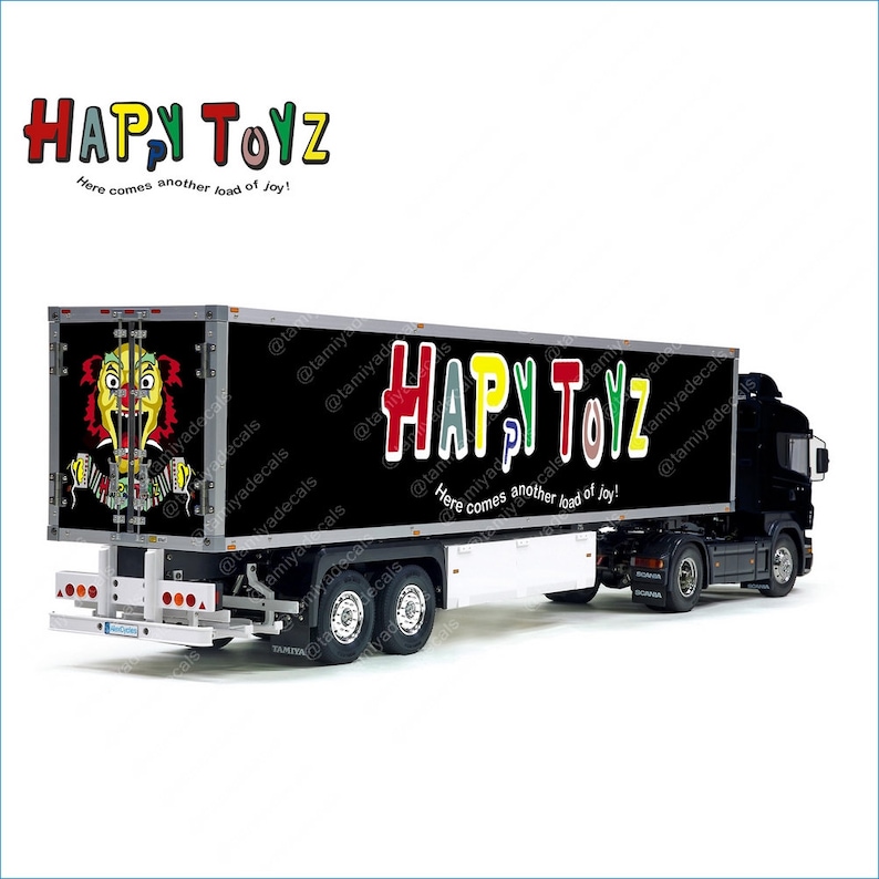 Tamiya Trailer Happy Toyz Decals: Maximum Overdrive Movie, Custom Size ...