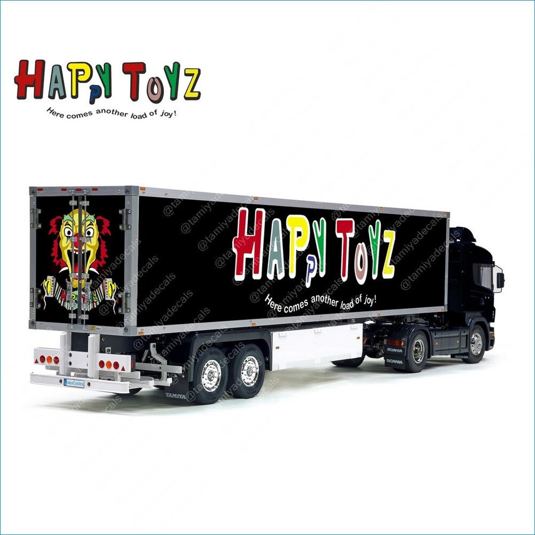 Tamiya Happy Toys Trailer 56302 2-axle 1:14 Scale Laminated Side Roof ...