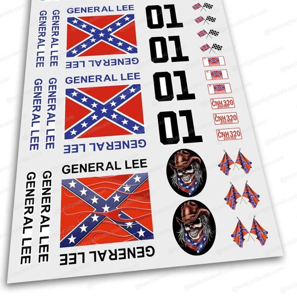 General Lee Rc Car Scale Duke of Hazzard Decals Stickers - Etsy Australia