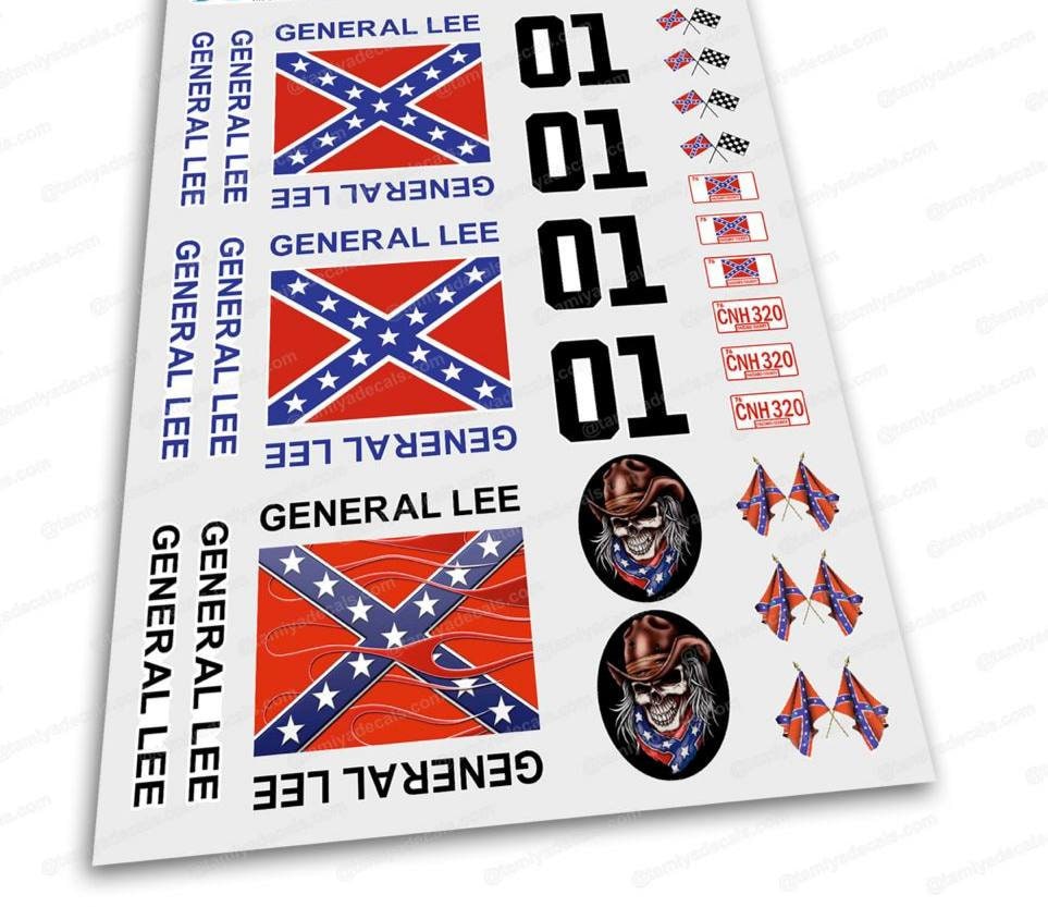 General Lee RC Car Scale Decals Stickers Full Kit Set Already Cut - Etsy