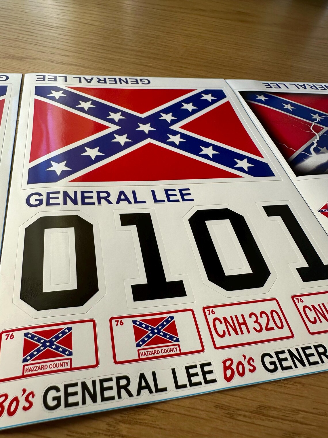 General Lee Tamiya Custom Made Cut Vinyl Decals Stickers Kit 10th Scale ...
