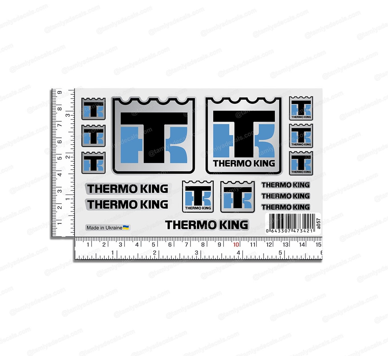 Thermo King Stickers 1/14 Scale Set RC Truck Racing Logo Decals Vinyl ...