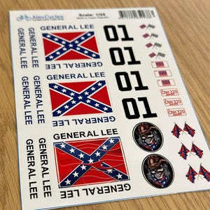 General Lee RC Car Scale Decals Stickers Full Kit Set Already Cut - Etsy