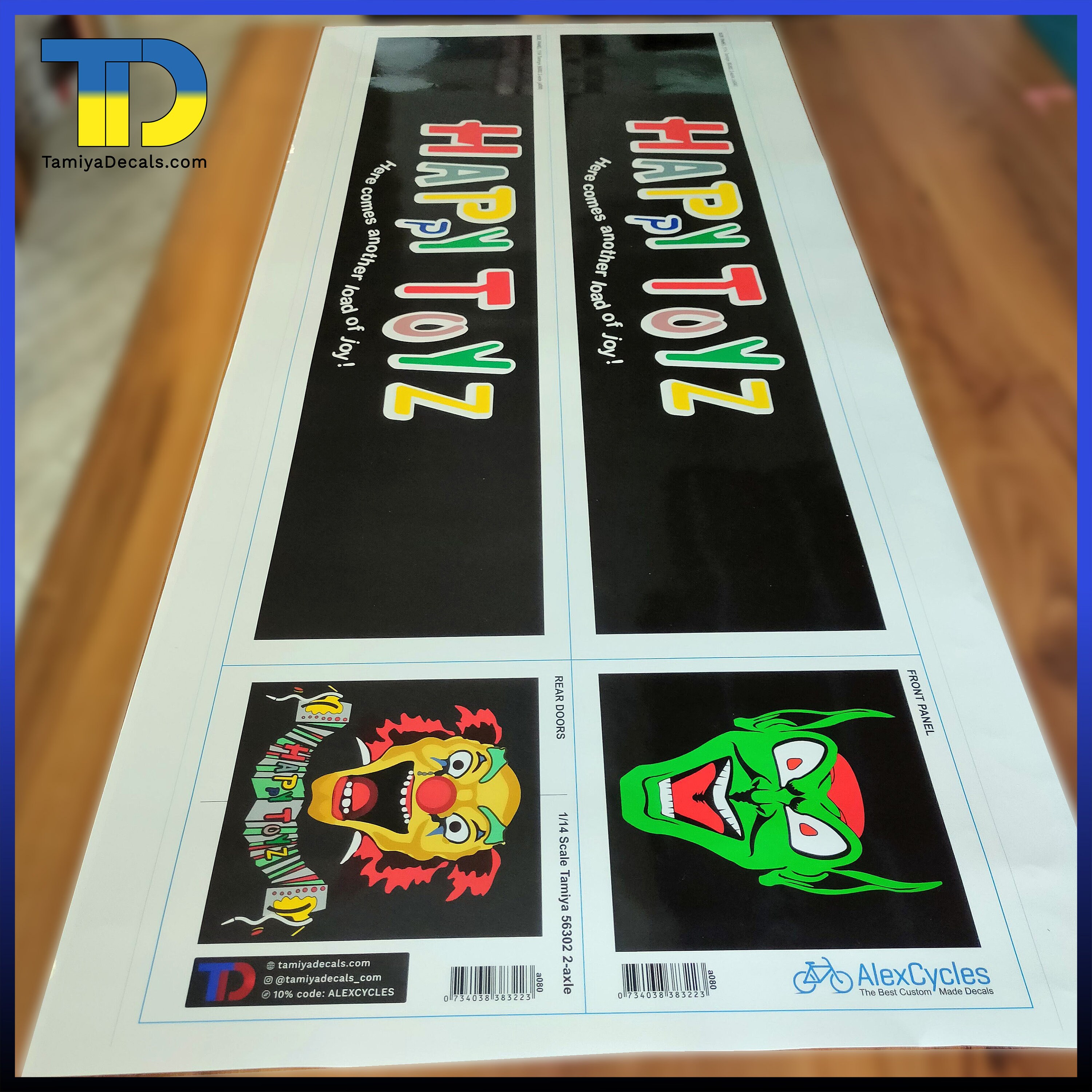 Tamiya Trailer Happy Toyz Decals: Maximum Overdrive Movie, Custom Size ...