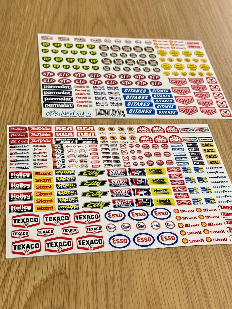Scalextric Slot Car Racing Sponsor Logos, 1:32 Scale Vinyl Decals - Etsy