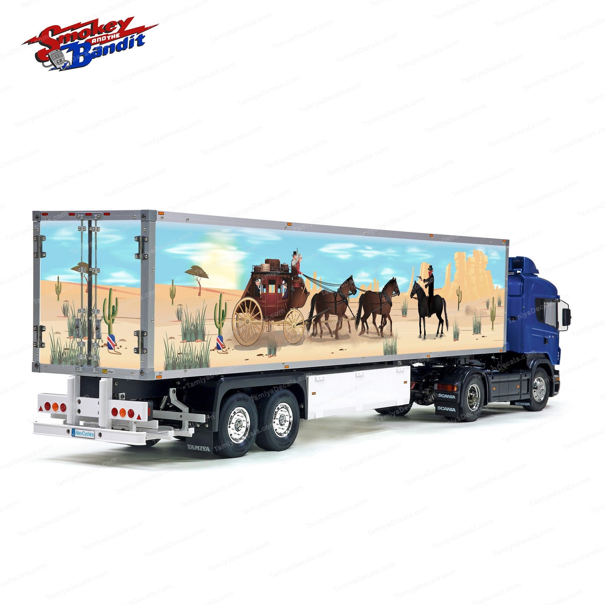 RC Tamiya Trailer Smokey Bandit 56302 2-axle 1/14 Scale Laminated Side ...