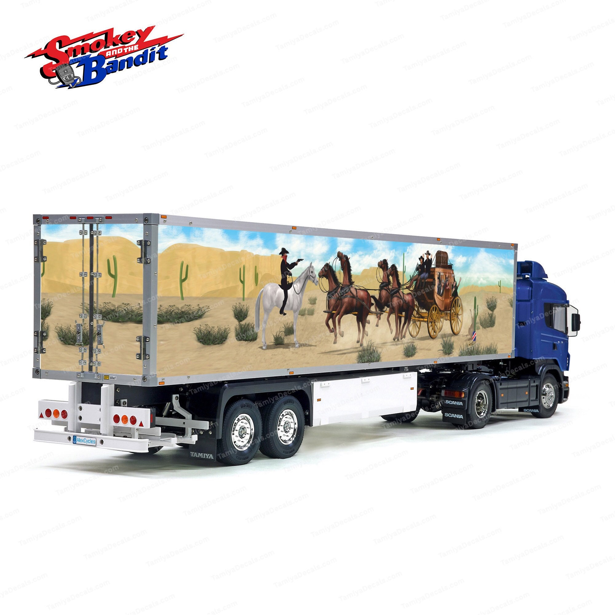 RC Tamiya Trailer Smokey Bandit 56302 3-axle 1/14 Scale Laminated Side ...