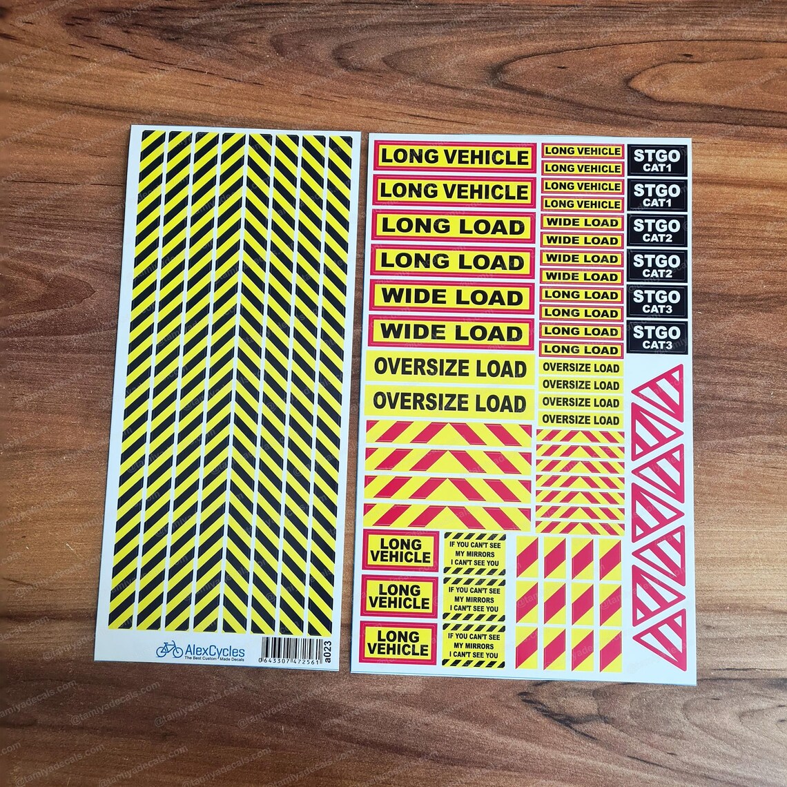 Tamiya Warning Scania 1/14 Scale Truck Attention Safety Sign Decals ...