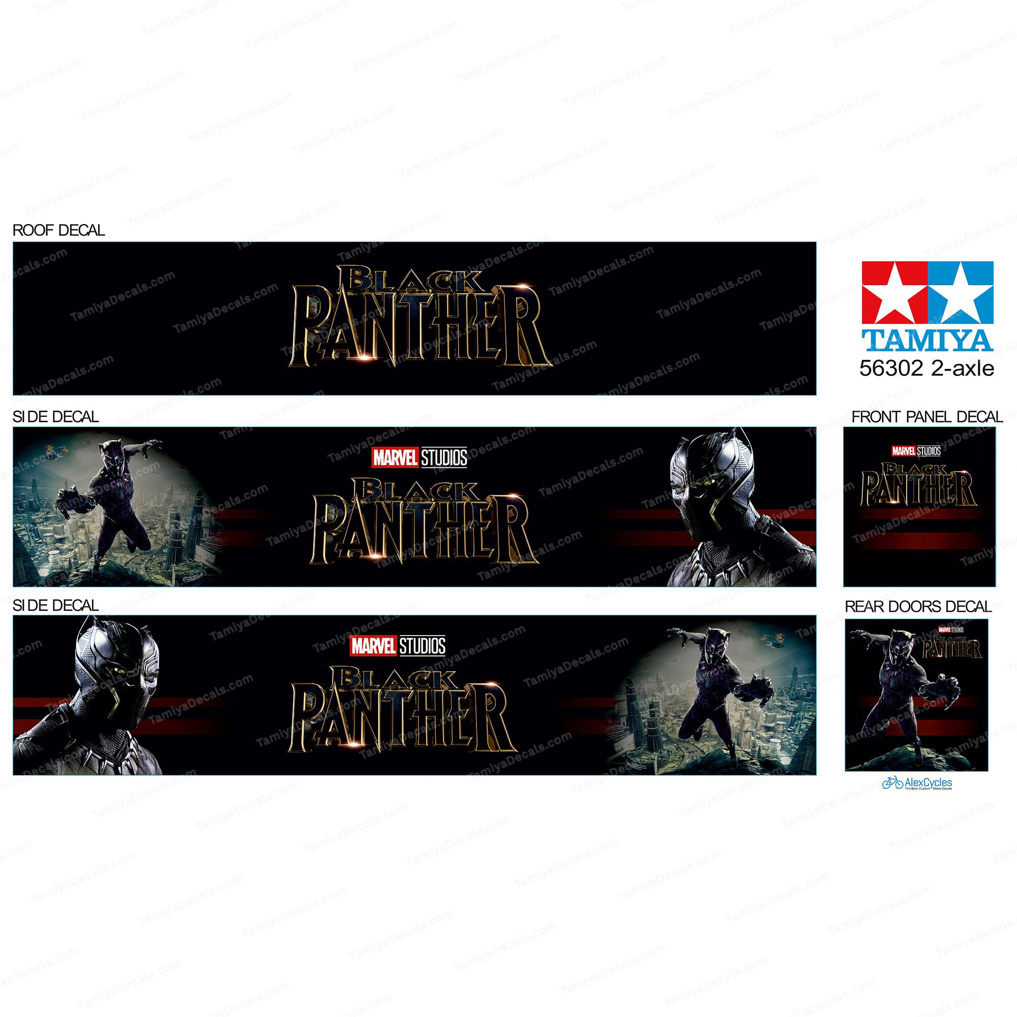 RC Tamiya Trailer Marvel Black Panther Movie 56302 2-axle 1/14 Scale ...