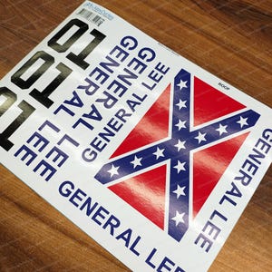 General Lee Stickers Custom Made BAJA 5T RC Car Cut Vinyl Decals Full ...