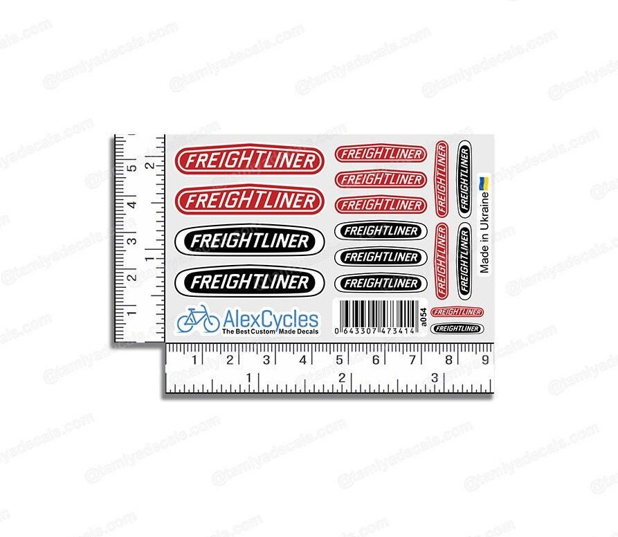 Freightliner Body Decal Sticker Logo 1/14 Scale Semi Truck RC Car Decal ...