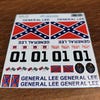 General Lee Tamiya Custom Made Cut Vinyl Decals Stickers Kit 18th Scale ...