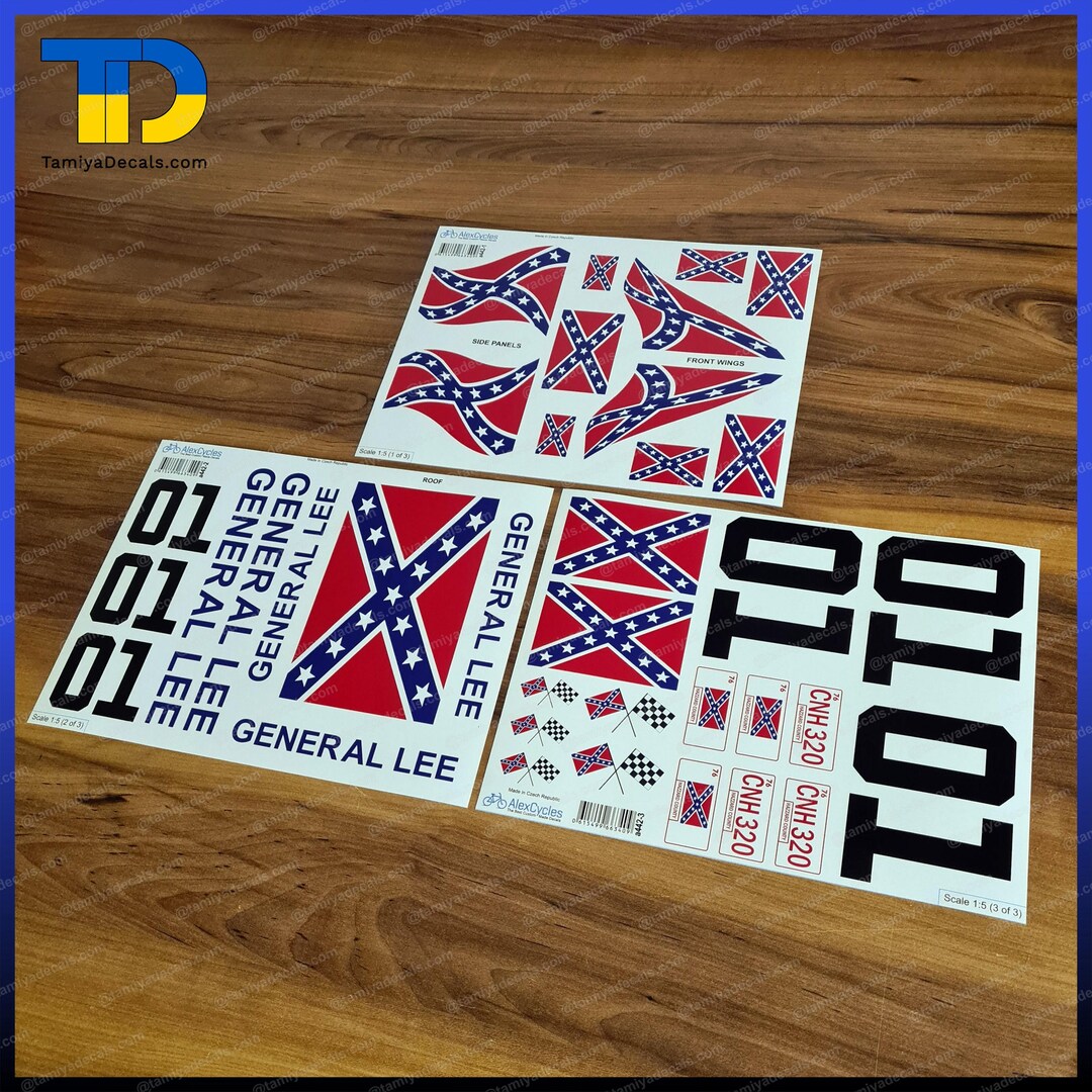 General Lee Stickers Custom Made BAJA 5T RC Car Cut Vinyl Decals Full ...