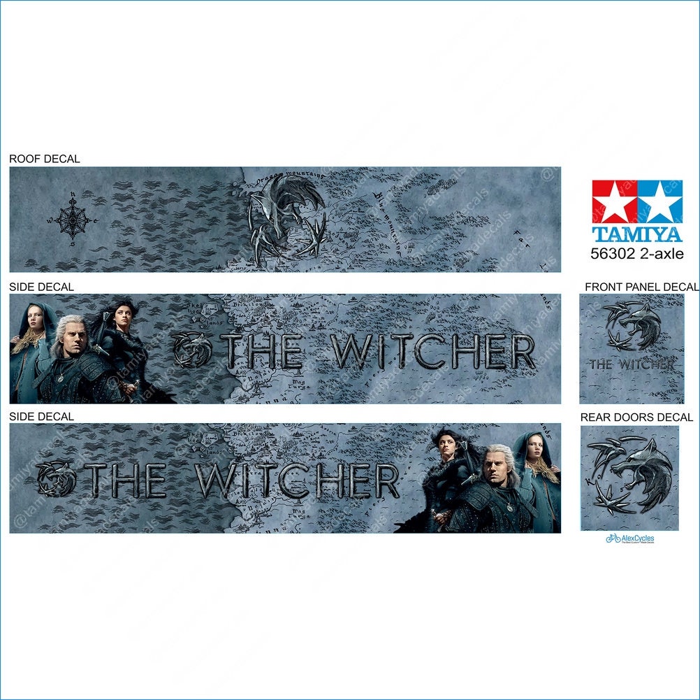 Tamiya Trailer the Witcher Movie 56302 2-axle 1:14 Scale Laminated Side ...