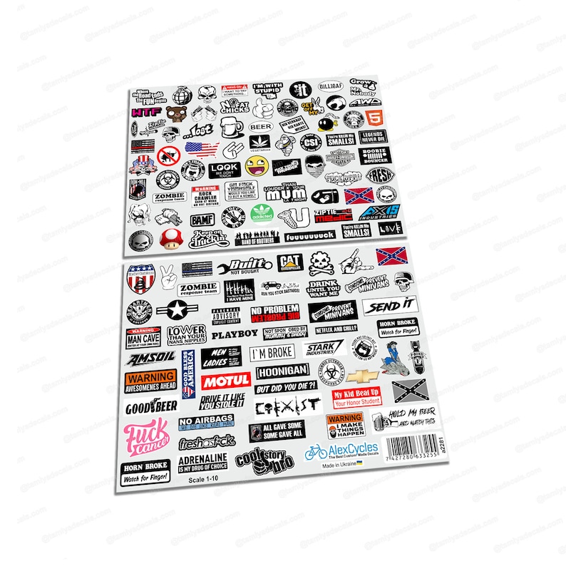 Axial SCX24 Traxxas Arrma TRX4M RC Bronco Losi Racing Sponsors 1/10 ...