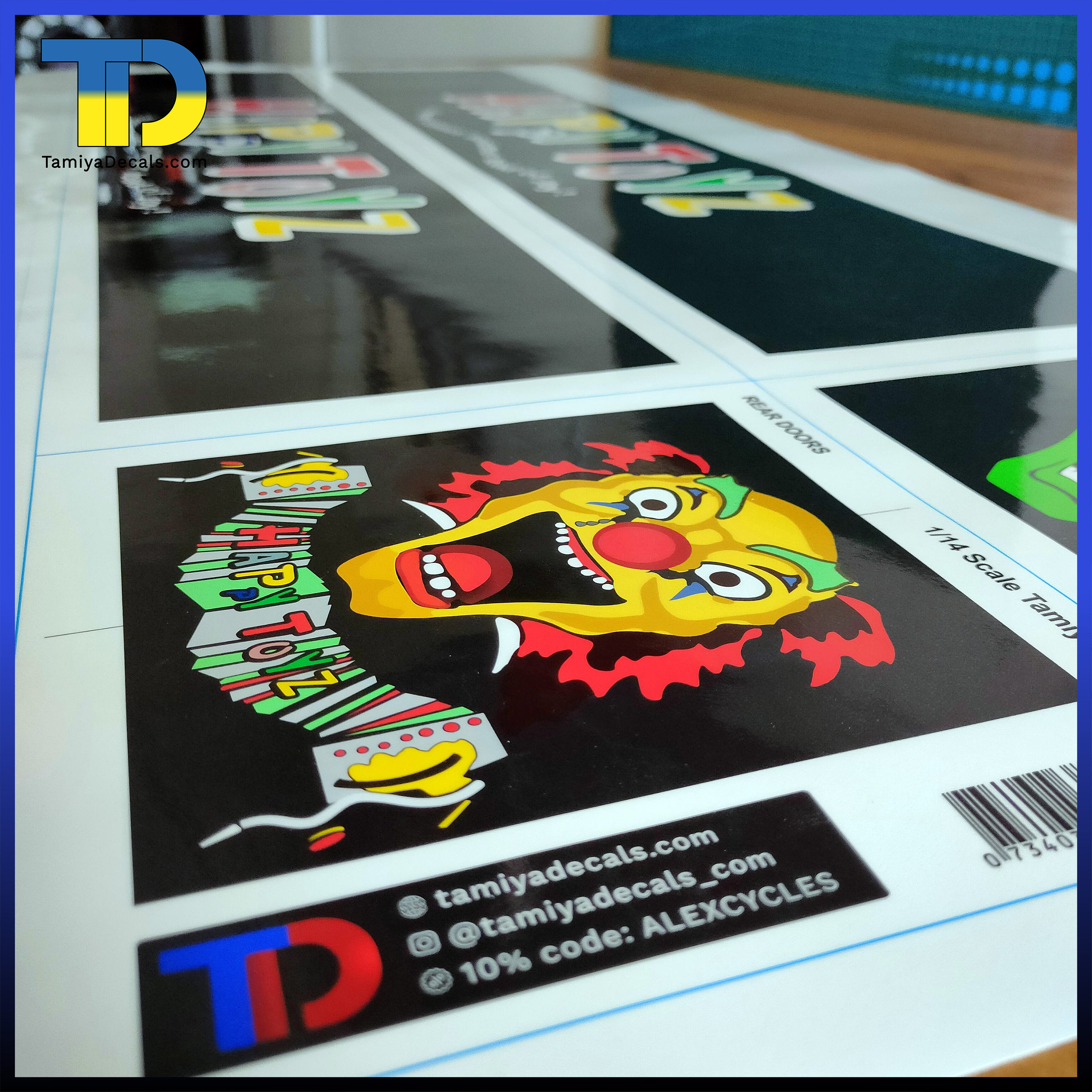 Tamiya Trailer Happy Toyz Decals: Maximum Overdrive Movie, Custom Size ...