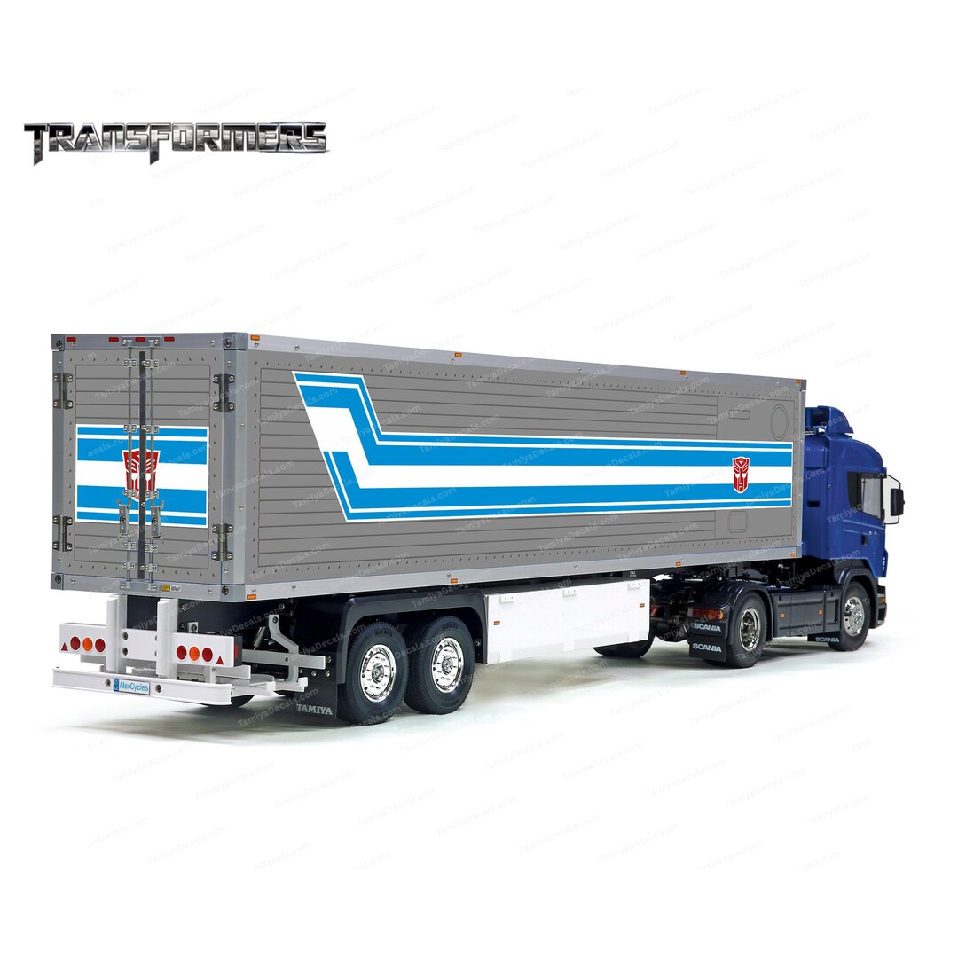 Transformers Tamiya Trailer 56302 2-axle 1:14 Scale Laminated Side Roof ...