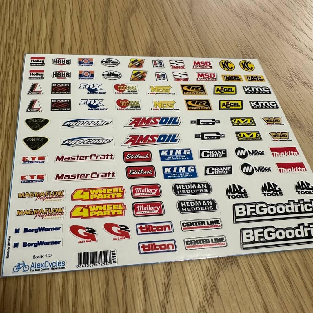 Axial SCX24 Traxxas TRX4M Bronco Decal Sheet Racing Sponsors Stickers 1 ...