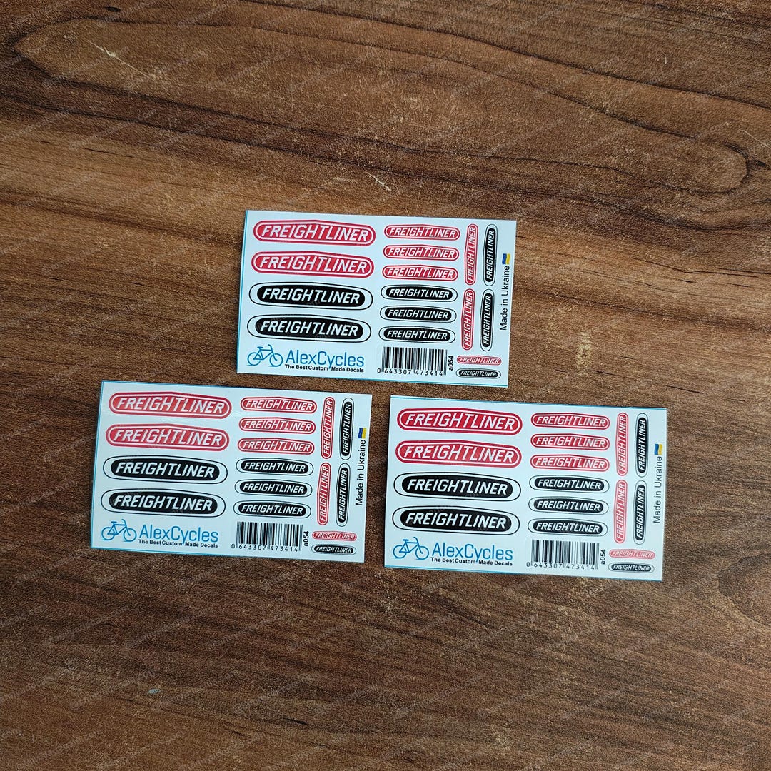 Freightliner Body Decal Sticker Logo 1/14 Scale Semi Truck RC Car Decal ...