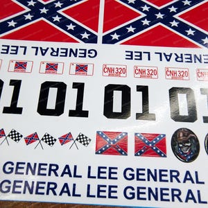General Lee RC Car Decals: 1/24 Scale Vinyl Stickers - Etsy