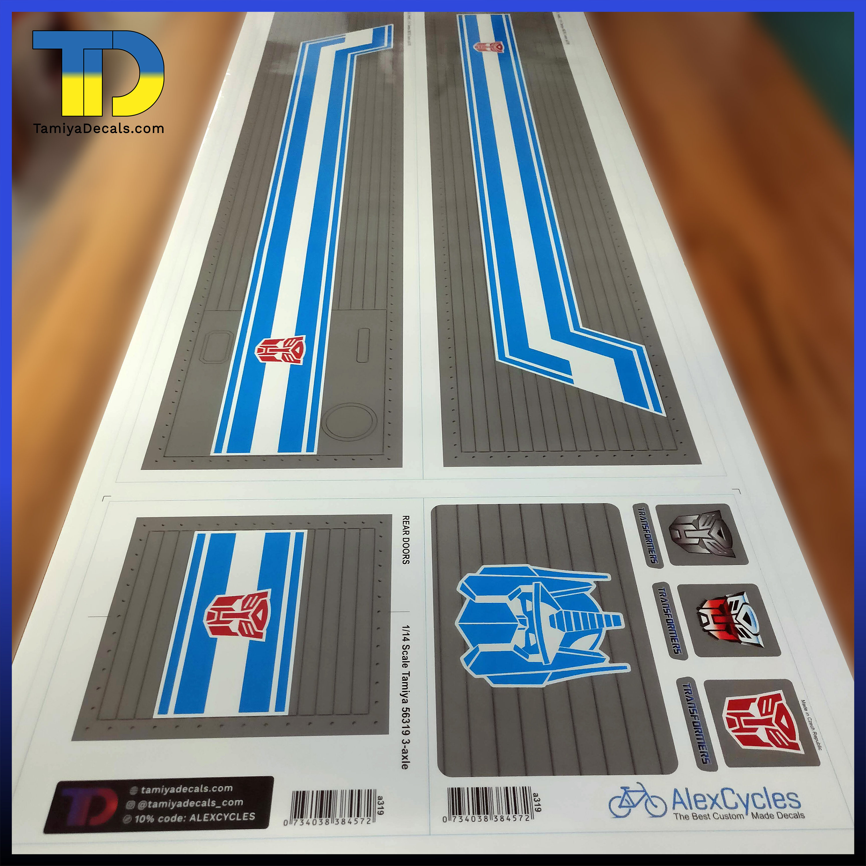 Transformers Tamiya Trailer 56302 2-axle 1:14 Scale Laminated Side Roof ...