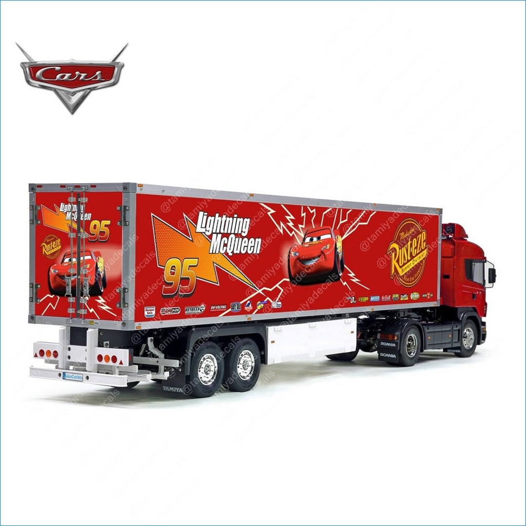 Tamiya Trailer 56302 Mcqueen 2-axle 1:14 Scale Laminated Side Roof ...