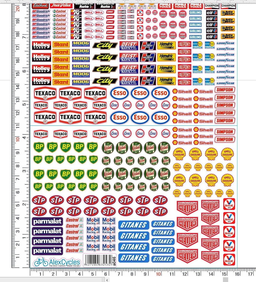 Scalextric Axial Traxxas TRX4M Bronco RC Car Stickers 2 Sheets Racing ...