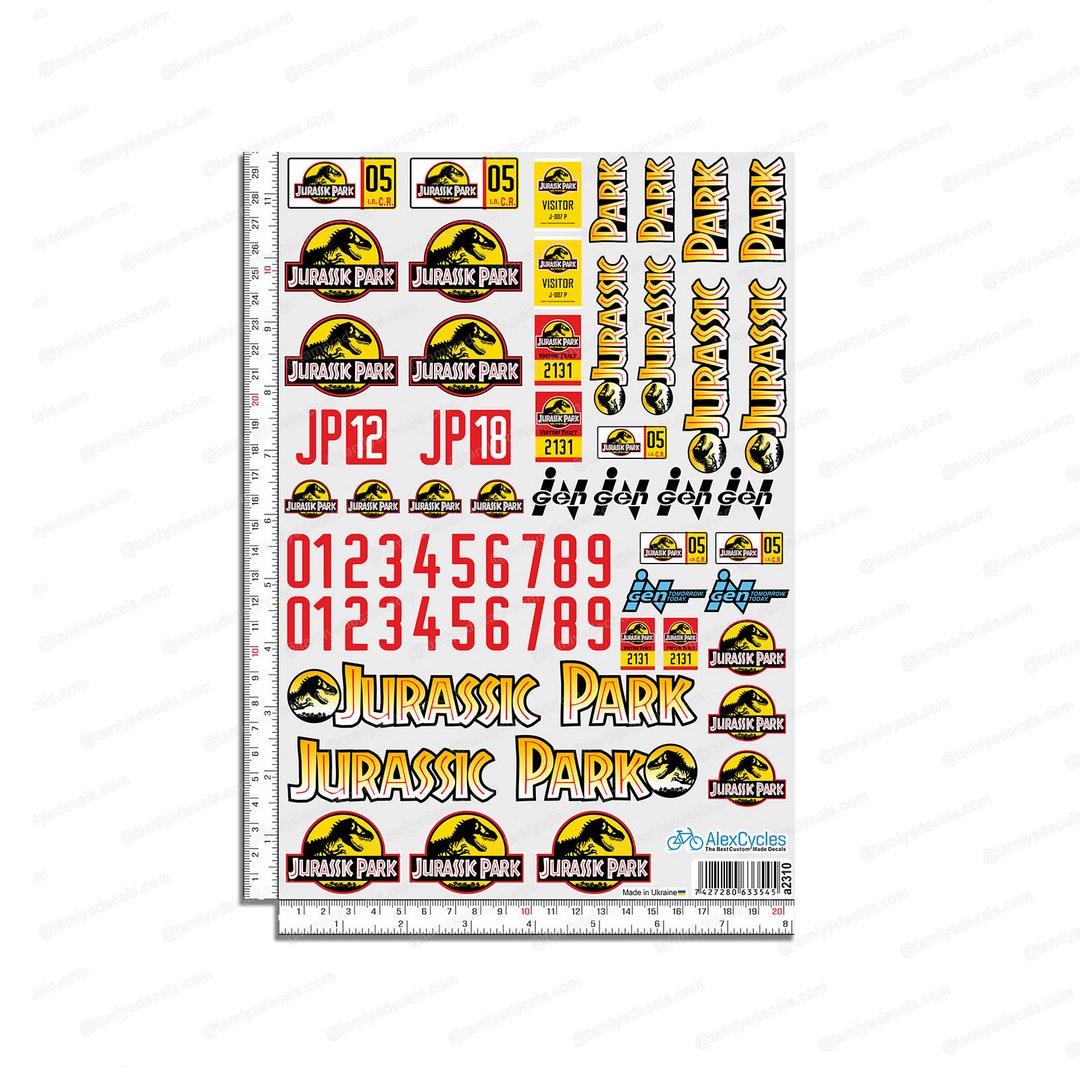 Traxxas Axial Crawler Jurassic Park RC Decal Kit 1/10 Scale Vinyl ...