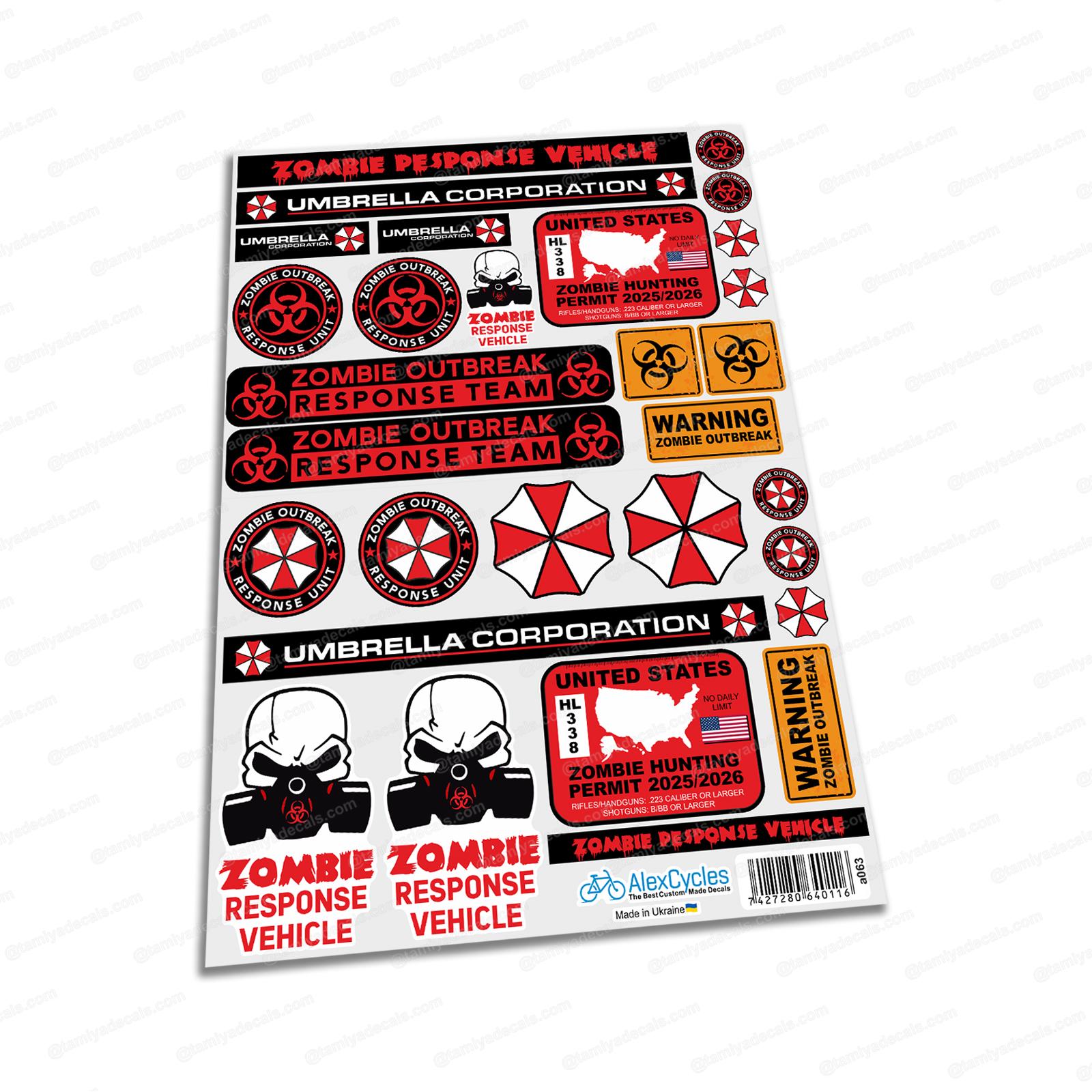 Zombie Umbrella RC Car Decals: 1/10 Scale Crawler Stickers - Etsy
