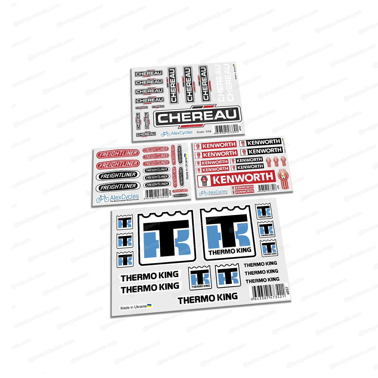 Freightliner Kenworth Chereau Thermo King Body Decal Sticker Logo 1/14 ...