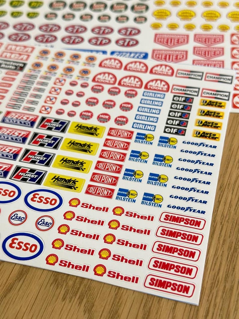 Scalextric Slot Car Racing Sponsor Logos, 1:32 Scale Vinyl Decals - Etsy