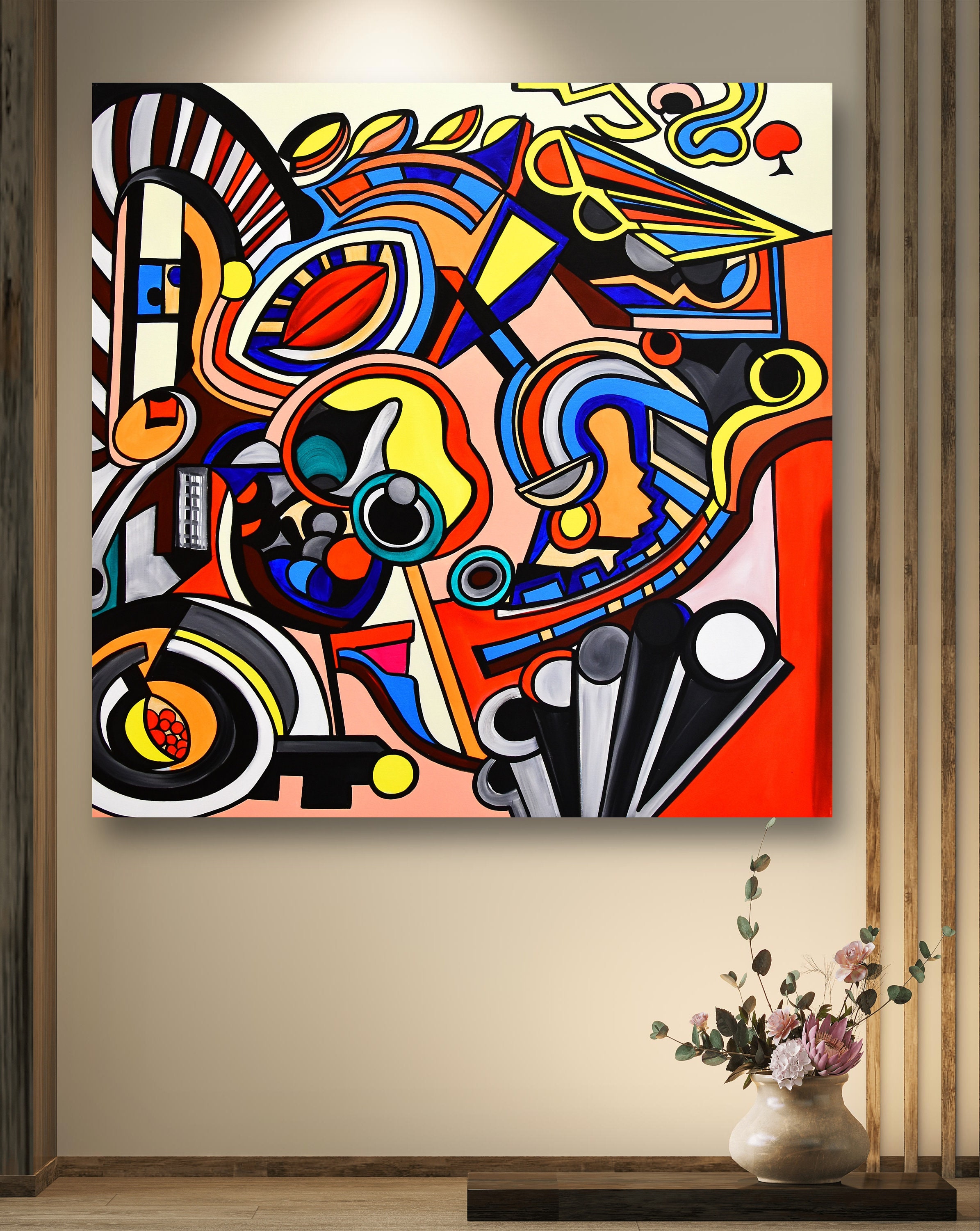 150 X 150 Cm 190 X 190 Cm XL Painting Hand-painted Pictures Modern Art ...