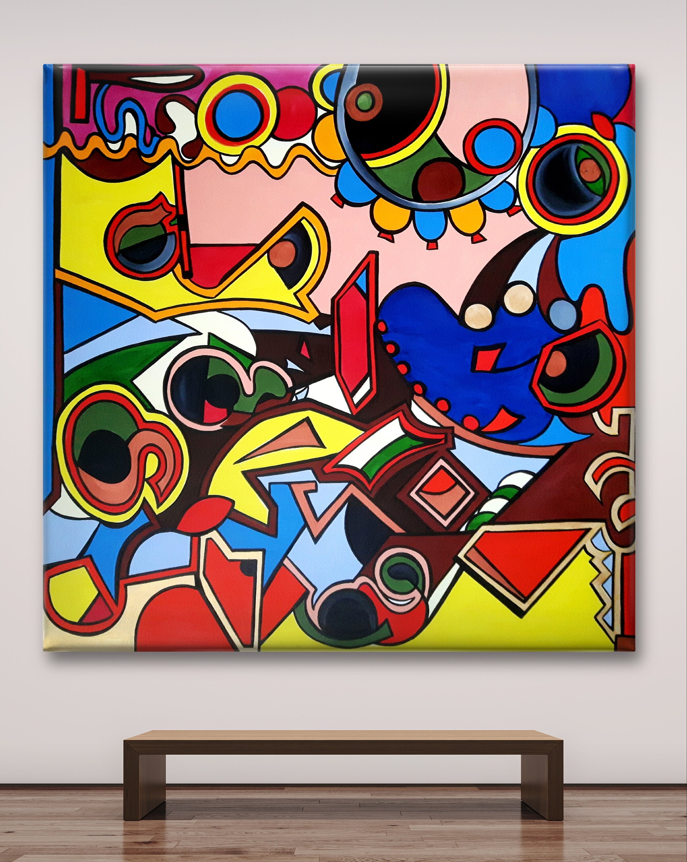 150 X 150 Cm 190 X 190 Cm XL Painting Hand-painted Pictures Modern Art ...