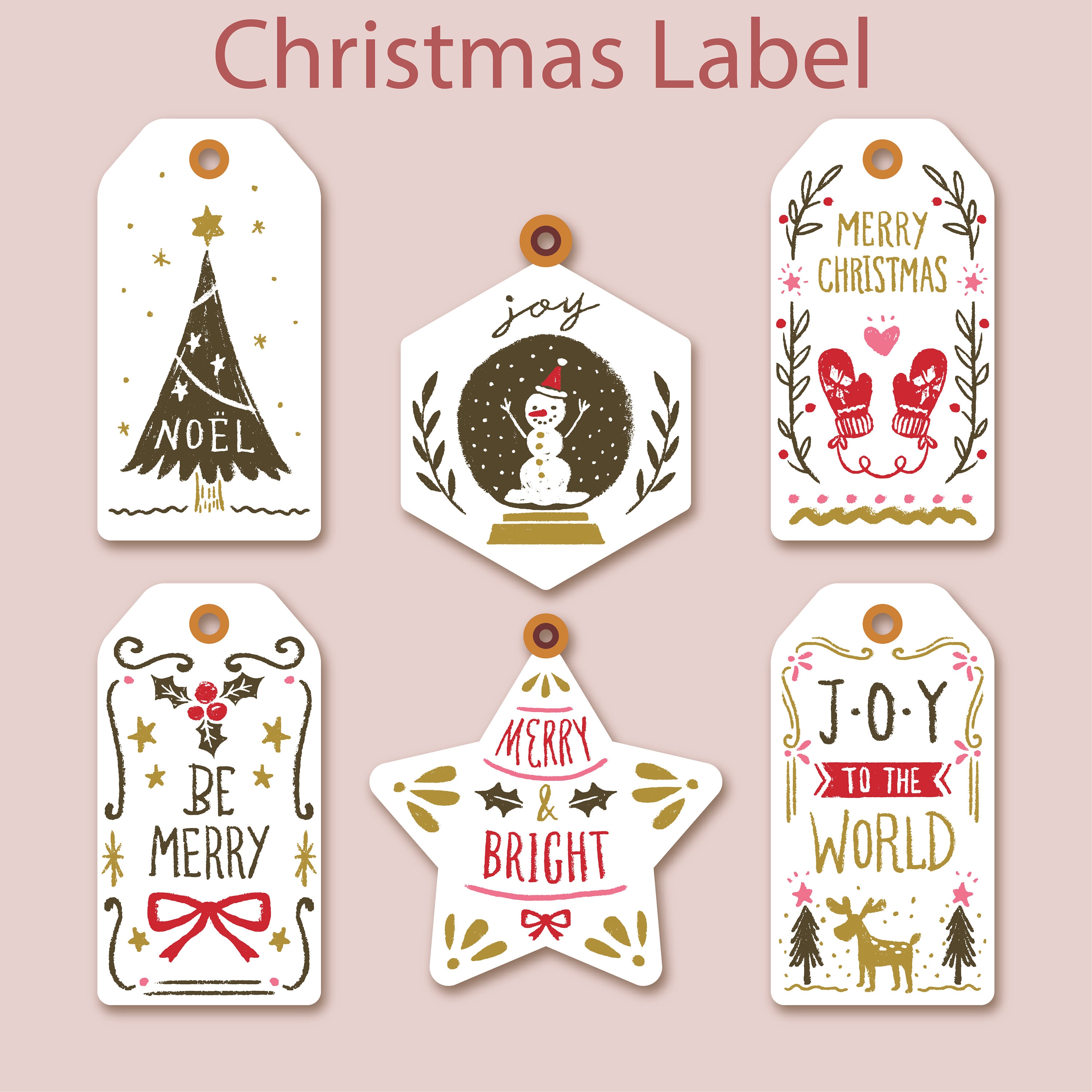 Christmas Gift Tag Holiday Gift Tags Gift Tags Christmas Labels Gift ...