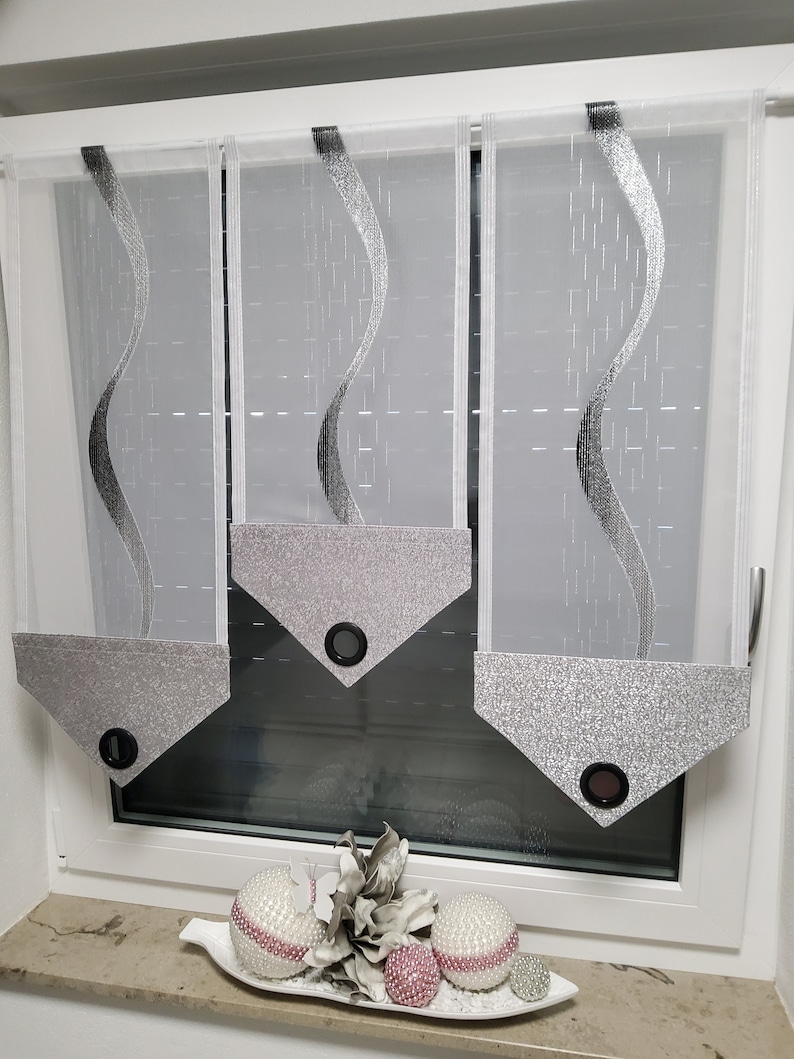 Moderne Scheibengardinen Set, 90-100cm. - Etsy.de