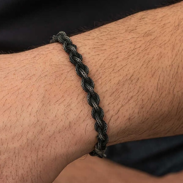 Black Rope Bracelet - Etsy