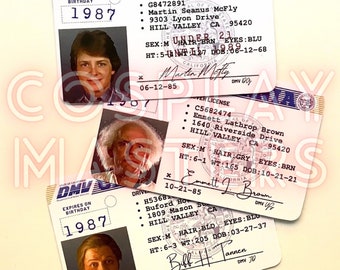 Marty Mcfly ID CARD Back to the Future Michael J Fox - Etsy Australia
