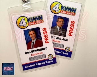 Anchorman ID Badge Veronica Corneringstone Channel 4 Press - Etsy