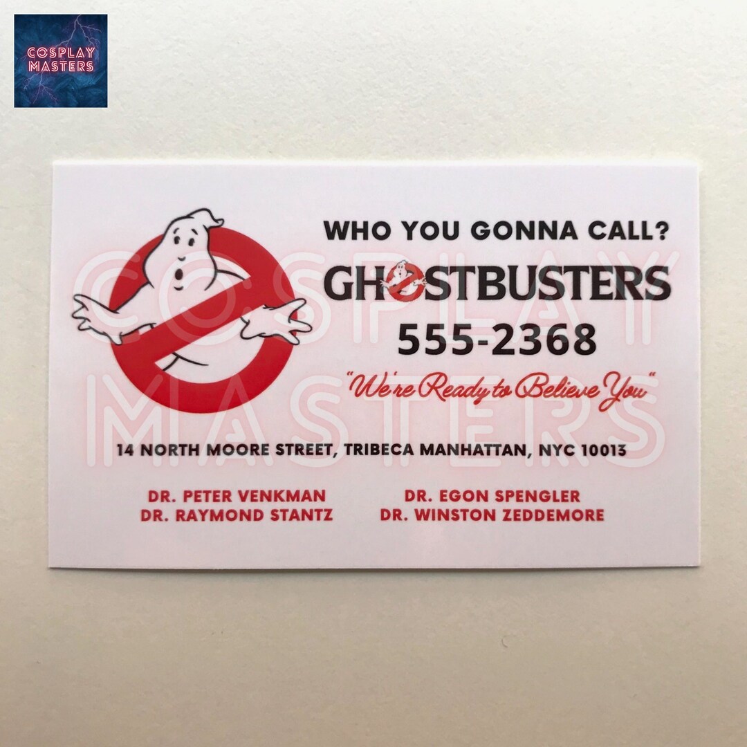 Ghostbusters Business Card Prop - Etsy