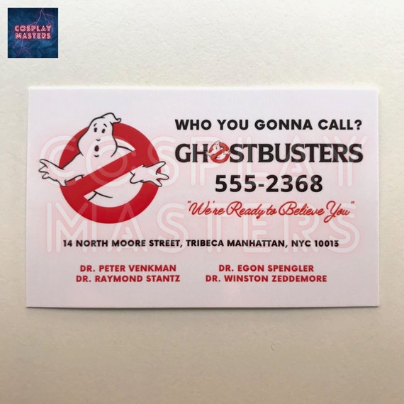 Ghostbusters Business Card Prop - Etsy