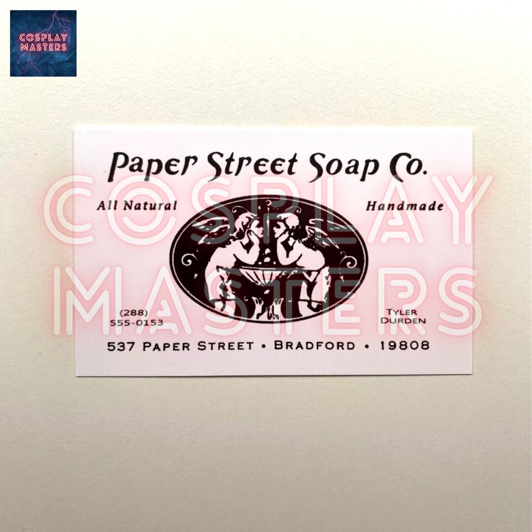 Fight Club Tyler Durden Paper Street Soap Company Business Card Prop - Etsy
