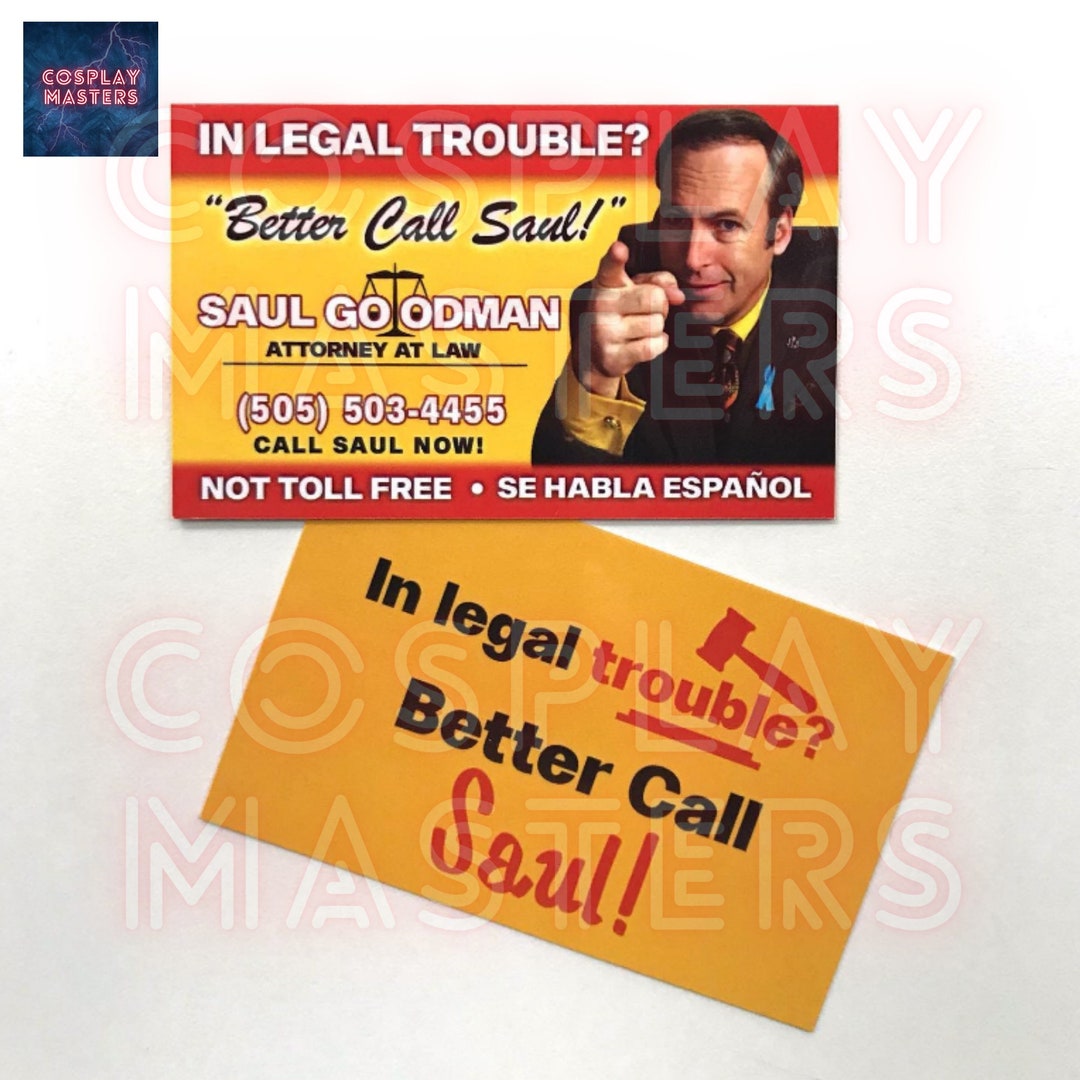 Better Call Saul Double Sided Business Card Design - PDF Digital File ...
