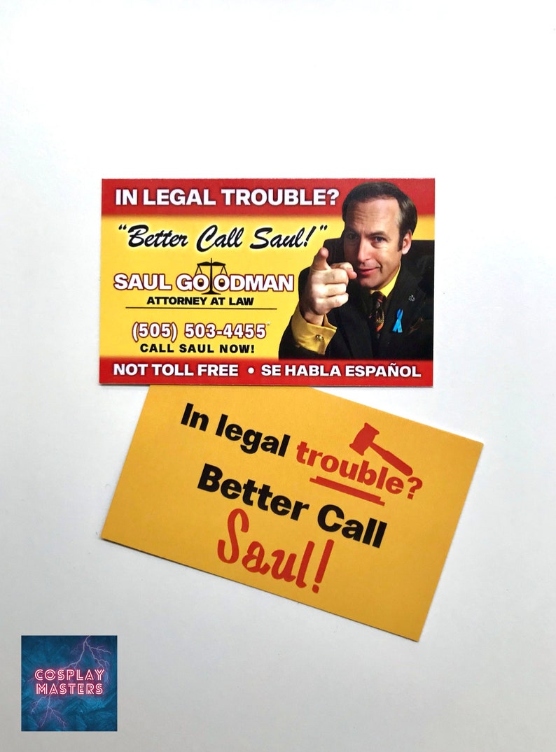 Better Call Saul Business Card Prop Saul Goodman - Etsy
