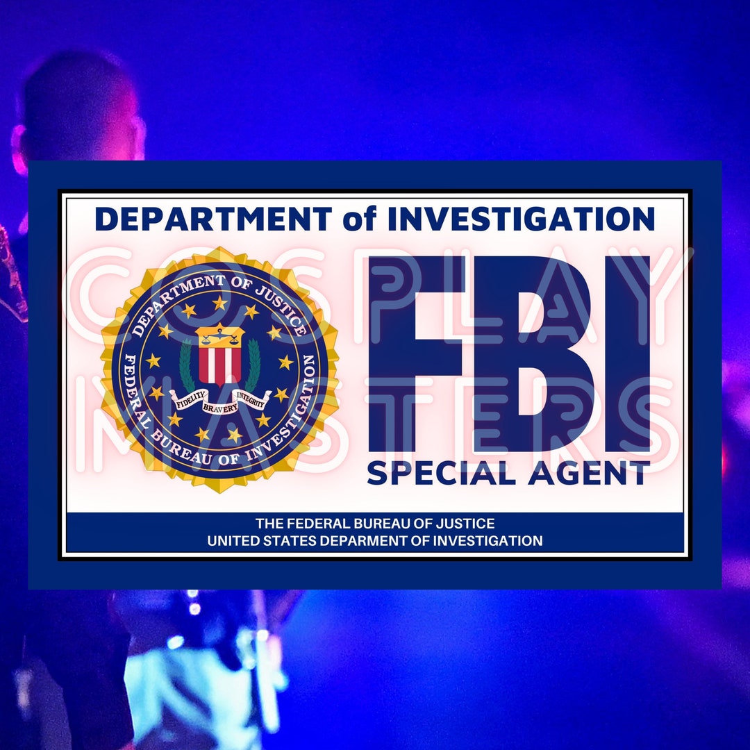 2024 FBI ID Card printable Cosplay Secret Agent Badge - Etsy