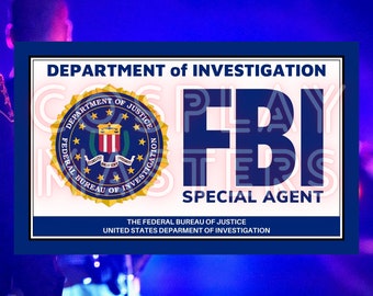 PRINTABLE CIA Special Agent, Id Badge, Cosplay Accessories, Replica, Id ...