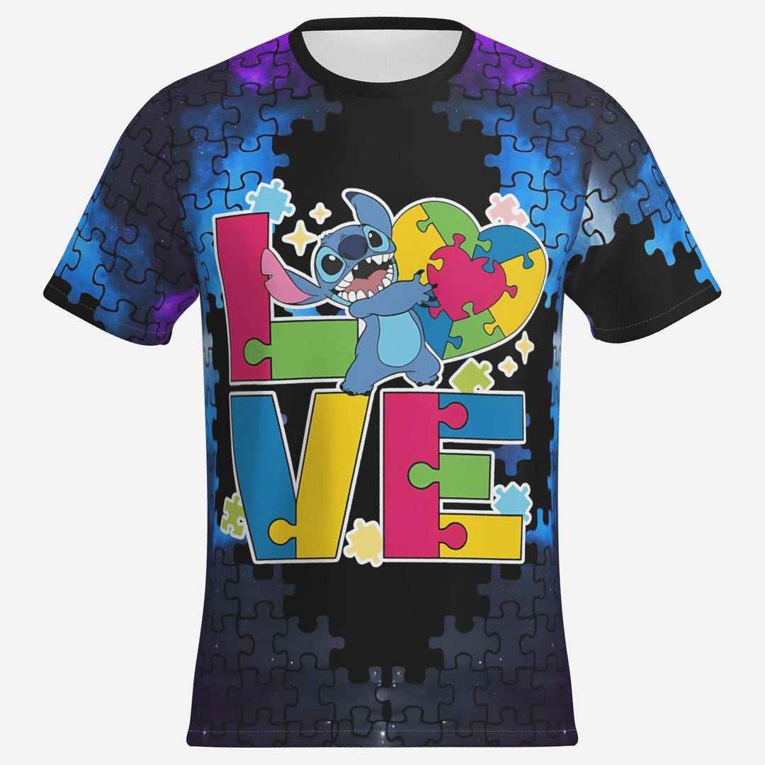 Disney Stitch Autism Awareness T-shirt| Lilo & Stitch Puzzle Piece ...