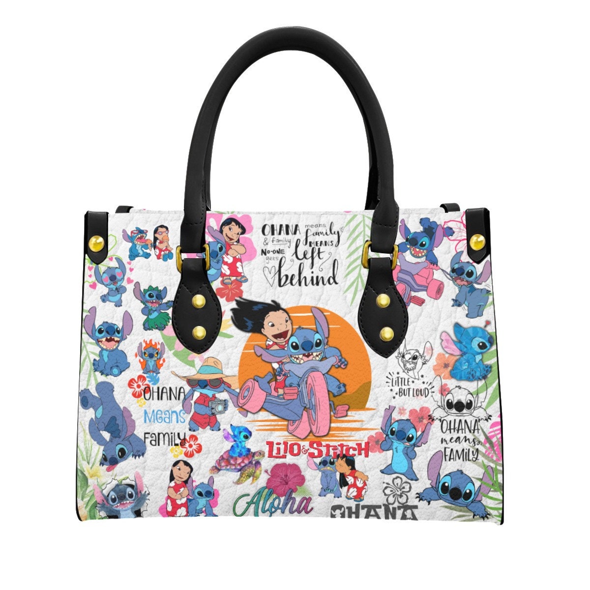 Lilo and Stitch Cute and High Quality Women's Tote Bag With Black ...