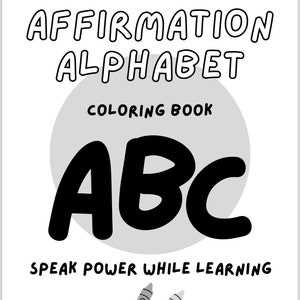 Affirmation Alphabet Coloring Book: Speak Power While Learning - Etsy